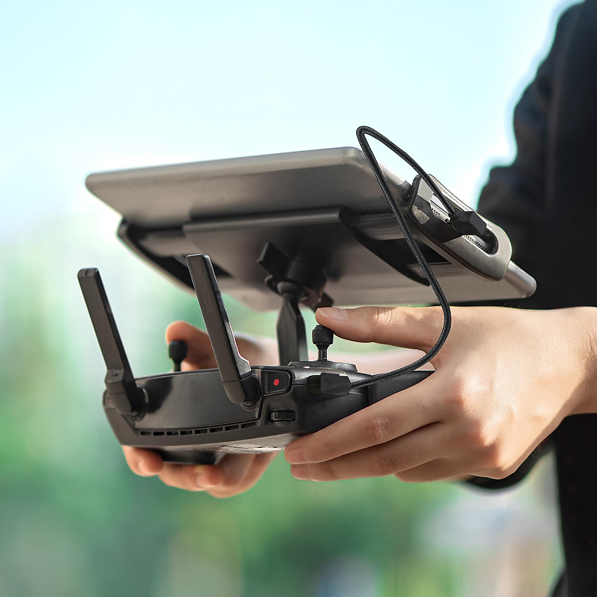 STARTRC 11.8inch and 3.9inch Lightning Data Cable to Micro USB MFI Certified for DJI Neo/Mini 4K/Mini SE/Mavic Mini/Mavic 2 Pro&Zoom/Mavic Air Controller Accessories,Tablet Phone OTG Cables(2 Pack)