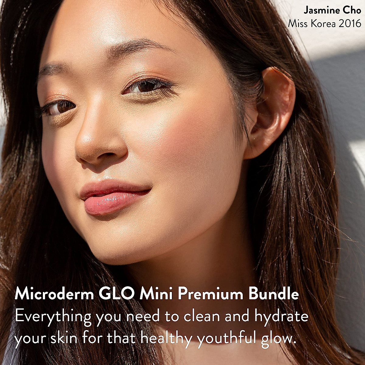 Microderm GLO MINI Premium Skincare Bundle - includes Blackhead Remover Vacuum Tool, 8mm Filters 30 pack, Peptide Complex Serum. Best Anti Aging Treatment Black Head Remover and Pore Extractor Kit