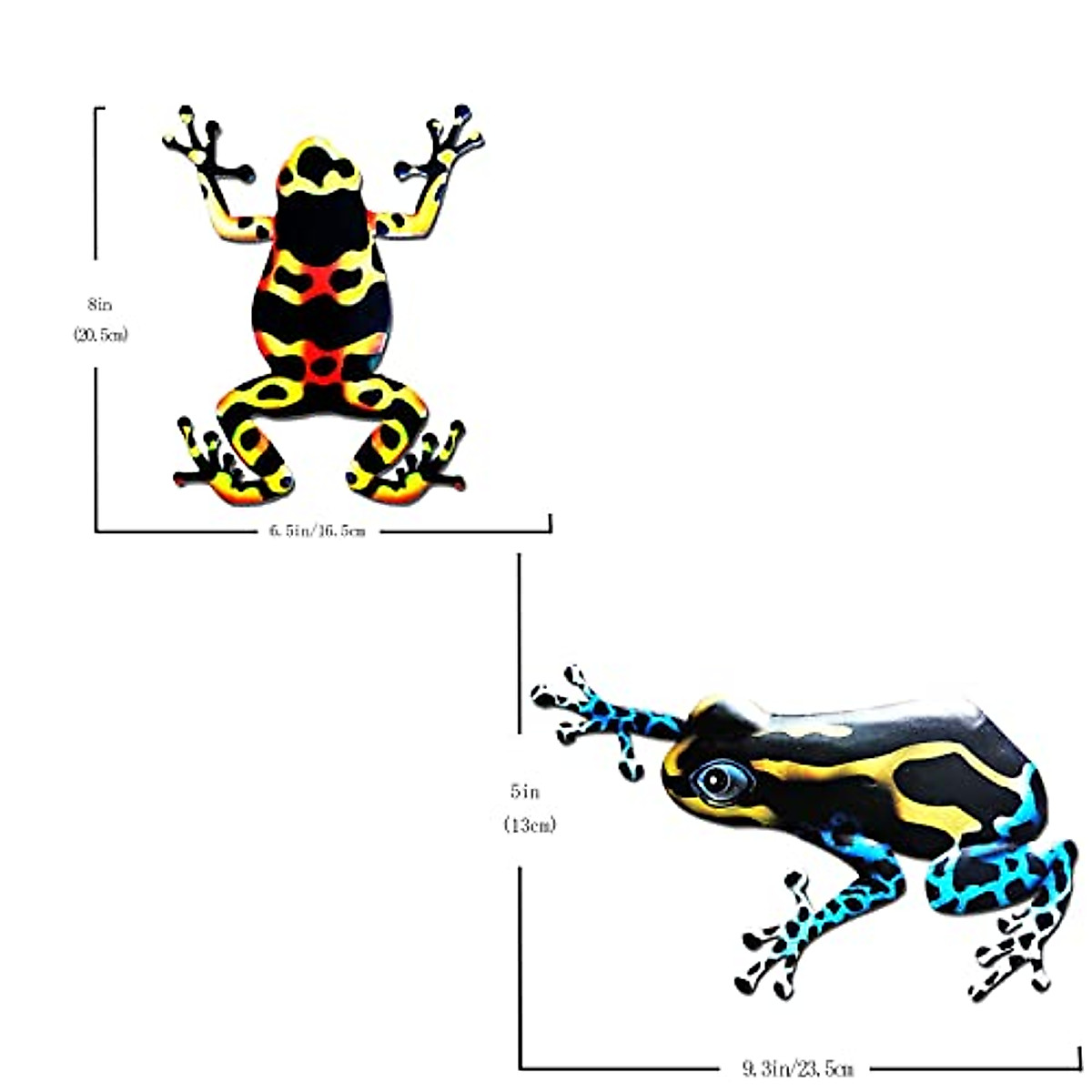 Onebest 5 Pack Metal Frog Wall Decor,Outdoor Garden Frog Ornaments,Iron Frog Wall Sculpture Art,Metal Climbing Frog Wall Hanging Decorations for Garden,Fence,Home