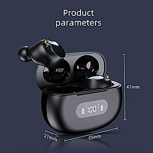 True Wireless Earbuds, Bluetooth 5.2 Headphones Waterproof Earphones in Ear Touch Control with Microphone Headset with Deep Bass Hi-Fi Stereo Sound TWS Earphones Headset for Sport, Work and Running