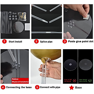 TONIFUL 60th Birthday Decorations Balloon Bouquet includes Black Gold Balloon Stand Centerpieces for Tables. Perfect for celebrating born in 1964. Cheers to 60 Years Birthday for Men and Women.（4Pcs）