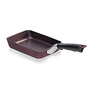 TECHEF - Tamagoyaki Japanese Omelette Pan/Egg Pan Skillet, PFOA-Free, Dishwasher Safe, Induction-Ready, Made in Korea (Purple/Medium)