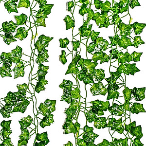 LEFV Ivy Garland 6 Feet Long Artificial Vine Plant Leaves Silk Greenery Chain Wedding Party Supplies Garlands Home Garden Wall Decoration Sweet Potato Leaf, Pack of 1