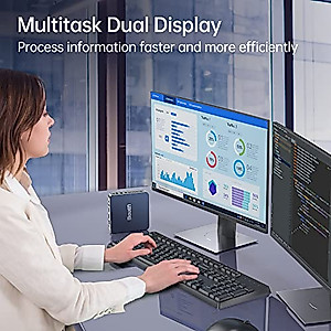 Mini PC Windows 11 Pro, Lightweight 11th Intel N5105 Mini Computers(Turbo 2.9GHz), Ultra Thin Extensible 8GB RAM 256GB SSD Micro Desktop Computers,4K HDMI Dual Display, Dual WiFi Business/Home/Office