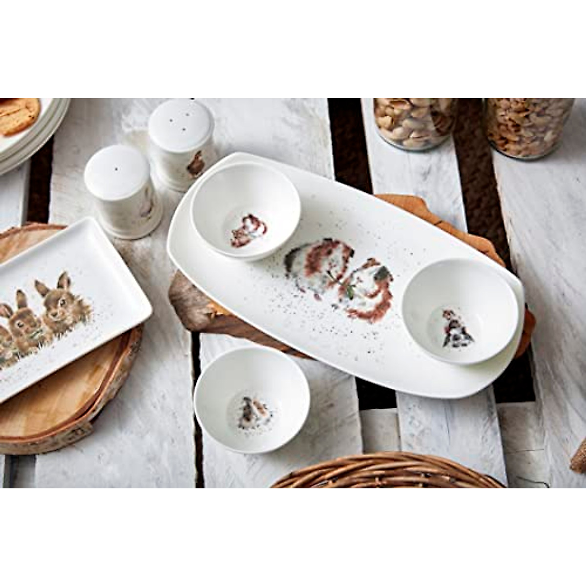 Wrendale Designs - 'Lettuce Be Friends' 3 Dishes and Tray Set