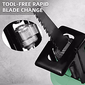 ALTOCRAFT 12V Cordless Reciprocating Saw with 2 Batteries,Portable Small Power Cutter w/Clamping Jaw,Variable Speed,Tool-Free Blade Change,3 Saw Blades for Wood/Metal/PVC Cutting