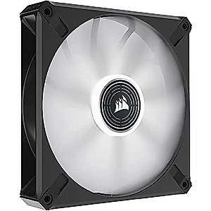 CORSAIR ML140 LED Elite, 140mm Magnetic Levitation White LED Fan with AirGuide, Single Pack, Black