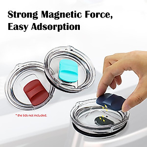 YKOAJG Magnetic Slide Replacement - For Yeti - Lid 10 oz, 16 oz, 20 oz, 26 oz, 30 oz, 4 Color (Black, Vermilion, Dark Blue, Green)