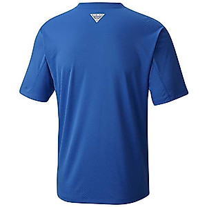 Columbia Men's Pfg Zero Rules Short Sleeve Shirt, Vivid Blue, X-Small