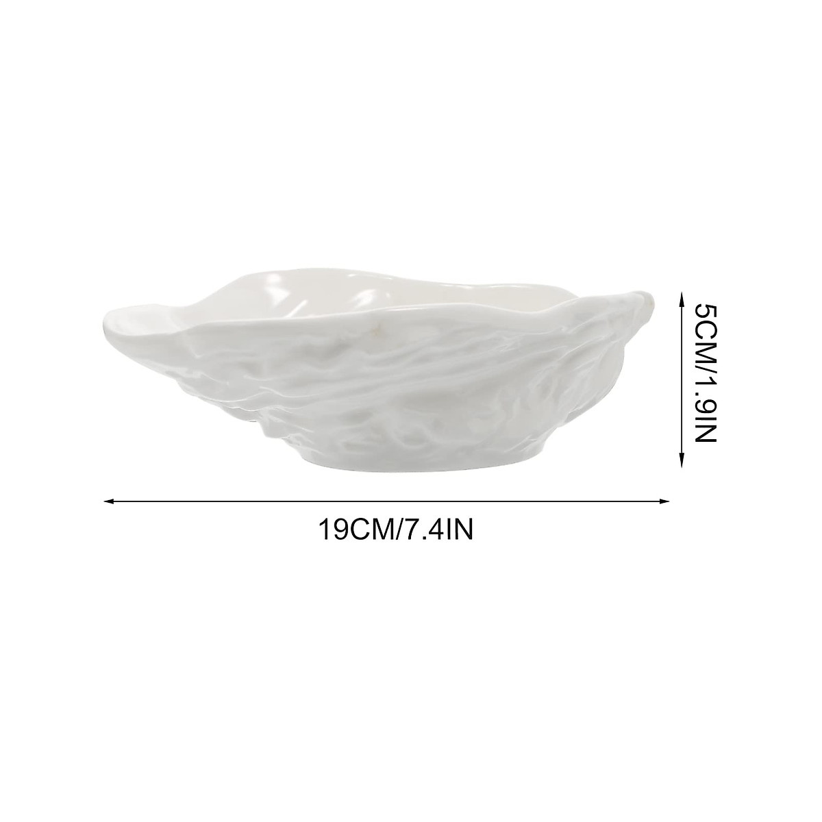 Ceramic Serving Bowl Oyster Shells Decorative Bowl Ceramic Tasting Dishes Soup Bowl 8 inch