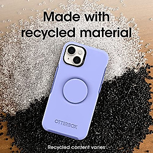 OtterBox iPhone 14 & iPhone 13 Otter + Pop Symmetry Series Case - PERIWINK (Purple), integrated PopSockets PopGrip, slim, pocket-friendly, raised edges protect camera & screen