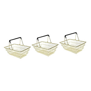 Cabilock 3pcs Shopping Basket Makeup Organizer for Drawer Wire Drawer Shopping Storage Basket Coin Pouch Vegetable Metal Basket Storage Stackable Wire Baskets Girl Heart Ornaments Alloy