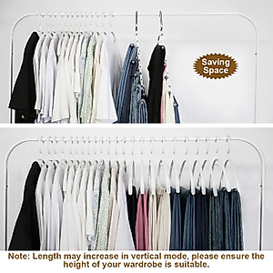 CoHoXXYY Pants Hangers Space-Saving: Non-Slip, Organize Multiple Types of Pants with Ease - Jeans, Trousers, Leggings, Scarves (2 Pack)