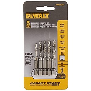 DEWALT Drill Tap Set, 5-Piece (DWADT5SET),Silver