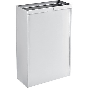 Global Industrial Stainless Steel Wall Mounted Receptacle, 11 Gallon