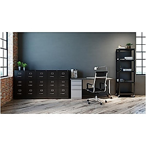 Hirsh 22-in Deep 3 Drawer - Letter Width - Vertical Metal File Cabinet - Black - Commercial Grade - Fully Assembled
