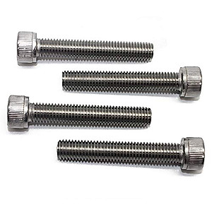 Fullerkreg M6-1.0 x 50MM Socket Head Cap Screws, Allen Socket Drive, Din 912, AISI 304 Stainless Steel (18-8), Full Thread, Bright Finish, Machine Thread, Quantity 10