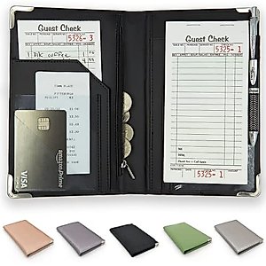 Brinero Professional Server Books for Waitress, Dual Core Deluxe Server Book Organizer for a Sturdy Surface, Metal Corners, Server Book - Waitress Book Organizer - Servers Book for Waitress
