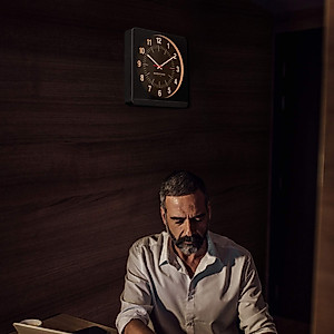 MARATHON Studio Edition Jumbo 12 Inch Analog Wall Clock with Auto Night-Light