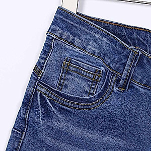 Fashion Mini Shorts ,THENLIAN Women Low Waisted Washed Ripped Hole Short Jeans Denim Pants Shorts(XL, Blue)
