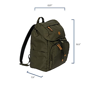 Bric's X-Travel Excursion Backpack - 15 inch - Cute Designer Backpack for Women and Men - Olive