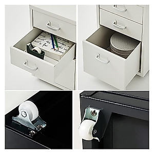 TUBBEK File Cabinet Metal File Cabinet Cabinet with Wheels, 3/5 /6/8 Drawers, Vertical Filing Cabinet for Home/Office, (Color : Pink, Size : 6)