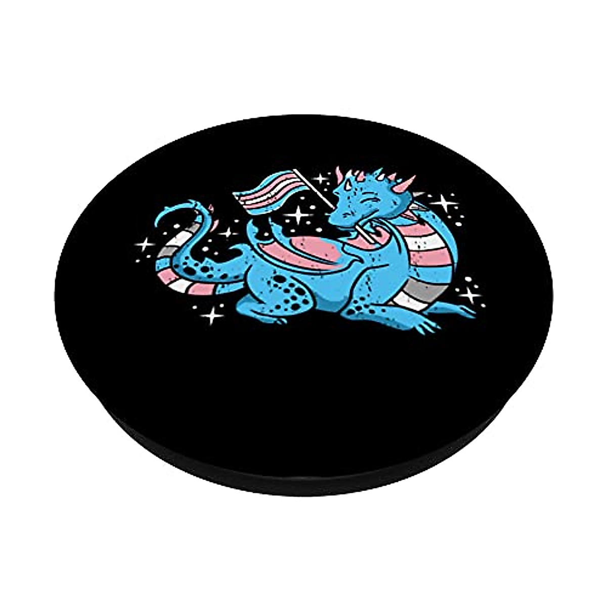 Trans Pride Dragon Vintage PopSockets Swappable PopGrip