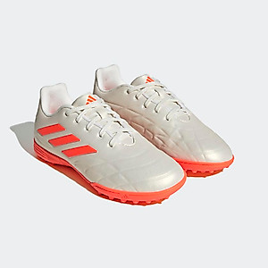 adidas Copa Pure.3 Turf Football Shoe, Off White/Team Solar Orange/Off White, 13.5 US Unisex Little Kid
