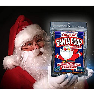 Funny Christmas Premium Trail Mix - Hilarious Stocking Stuffers for Men Food Spicy Gifts for Women - Unique Foods Gifts and Gourmet Basket Ideas Care Packages Christmas Gag Gifts for Adults Teenagers Coworkers Friends (Santa Poop)