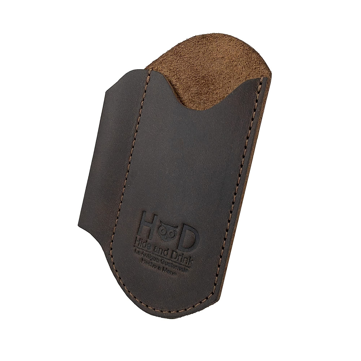 Hide & Drink, Tactical EDC Tool Holder Compatible with Small Swiss Knife and Space Pen, Small Case for Pocket, Full Grain Leather, Handmade, Bourbon Brown