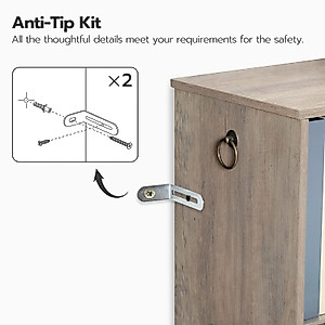 HOOBRO Kids Bookshelf, Toy Storage Cabinet, Kids Toy Organizer, 8 Cubicles, Bookcase Footboard, Bookshelf for Kids, for Playroom, Bedroom, Nursery, School, Rustic Brown FG35CW01G1