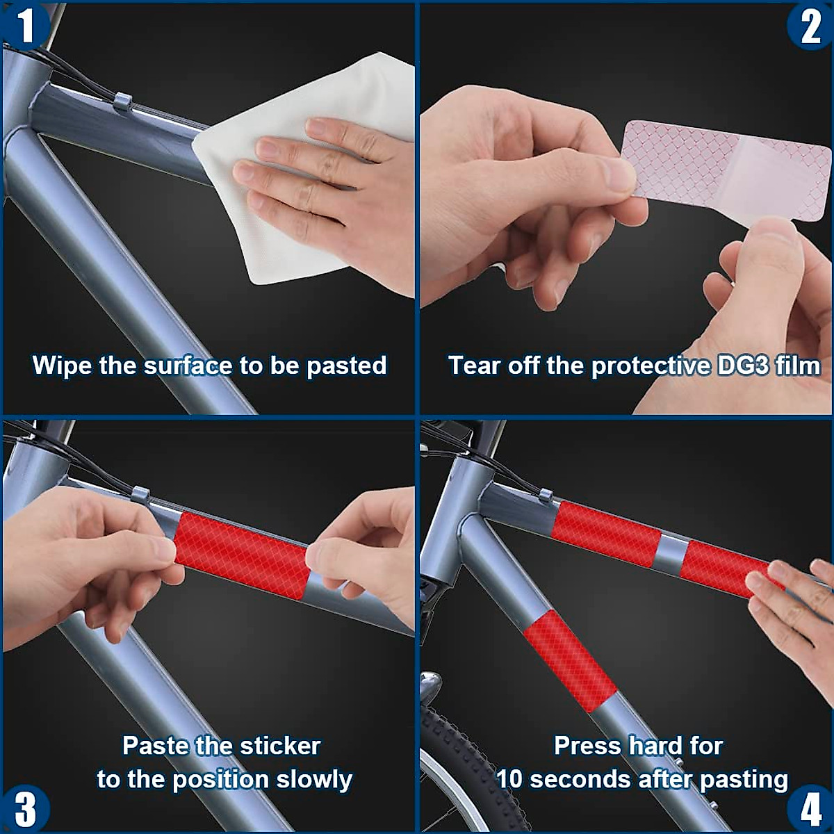 Reflective Stickers Reflective Tape Outdoor Waterproof Reflector Tape 4colors Reflective Warning Tape Safety Sticker Tapes High Visibility For Clothing Night Riding Walking Car Bike Motorcycle Helmet