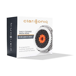 Clarisonic Men's Facial Cleansing Brush Head Replacement Compatible with Mia 1, Mia 2, Mia Fit, Alpha Fit, Smart Profile Uplift and Alpha Fit X, 2 Count