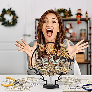 Piececool 3D Puzzles for Adults - Tianfu Palace 3D Metal Model Building Kits, Challenging Brain Teaser Puzzle DIY Arts and Craft Kits, Best Birthday Gifts