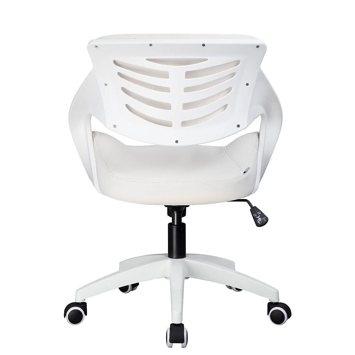 BOJUZIJA Ergonomic Office Computer Desk Chair,Lumbar Support 360°Swivel Task Chair-White