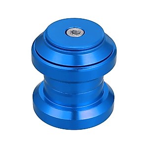 X AUTOHAUX 34mm 1-1/8" Threadless Bicycle Headset Combo Bike Threadless External Headset Sealed Cartridge Bearings MTB Road Headset with Top Cap Blue