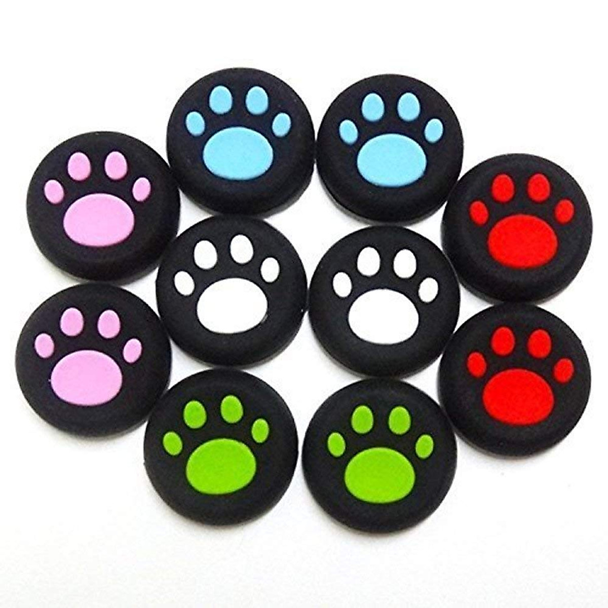 Weansy's Store 5 Pairs(10pcs) Switch Thumb Grip Set Joystick Cap, Silicone Analog Stick Cap for Joy-Con Controller