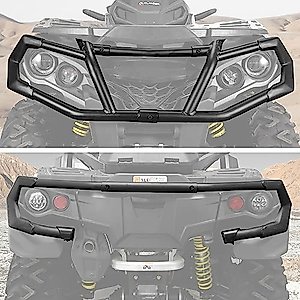 Front & Rear Bumper for Can Am Outlander 570 1000 XMR Accessories, A & UTV PRO Front Brushguard Protect for 2012-2022 Can-Am G2 450 500 650 800 850 MAX, Replace OEM # 715004837, 715004920, 2 Set