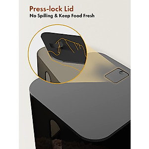 NPET Automatic Pet Feeder, 6L Dog and Cat Food Dispenser for Small & Medium Pets, Automatic Dog Feeder with Programmable Timer (Black)