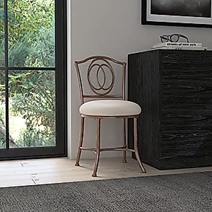 Hillsdale, 50945A, Emerson Metal Vanity Stool, Golden Bronze