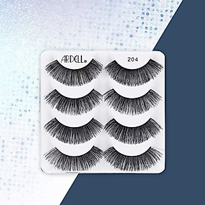 Ardell False Eyelashes Double Up 204 - Dramatic Volume & Length Strip Lashes, Reusable Fake Lashes, 1 Pack