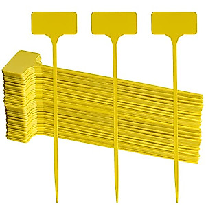 HOVEOX 50Pcs Plastic Plant Label Outdoor Waterproof Plant T-Type Tags Reusable Garden Plant Labels Outdoor Plant Labels