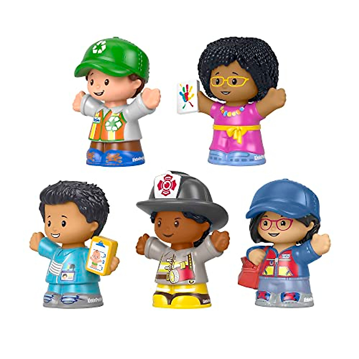Fisher-Price Little People Toddler Toys Community Heroes Figure Set with 5 Characters for Pretend Play Ages 1+ Years