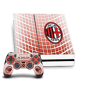 Head Case Designs Officially Licensed AC Milan Away 2020/21 Crest Kit Vinyl Sticker Gaming Skin Decal Cover Compatible with Sony Playstation 4 PS4 Console and DualShock 4 Controller Bundle
