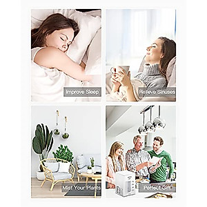 Cool Mist Humidifier for Bedroom, MORENTO Top Fill Humidifier Essential Oil Diffuser with 2.5L Water Tank for Home and Office, Baby and Plants with Night Light, Sleep Mode, Auto Shut Off, White