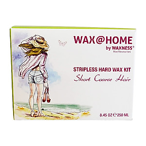 Wax at Home Microwavable White Tea Cream Stripless Wax Kit 8.45 Ounces by Wax Necessities Waxness
