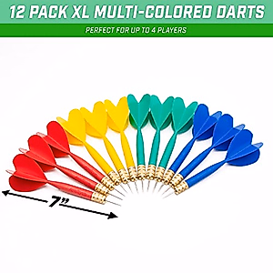 GoSports XL Darts for Giant Dartboard - 12 Pack Replacement Darts