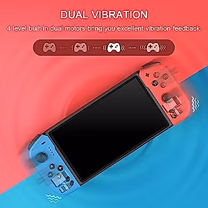 Poupouduck Suitable Big Hand Switch Controllers for Switch/OLED, Handheld Switch Pro Controllers Replace Switch Joycon, Split Pad Pro with Button Lights, Turbo, 4-Level Vibration, 6-Axis Gyro