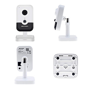Hikvision 4MP PoE Cube Camera DS-2CD2443G0-IW, 2.8mm Lens with Build in Mic&Speaker, WiFi，Up to 128 GB SD Slot，Replacement Model for DS-2CD2442FWD-IW