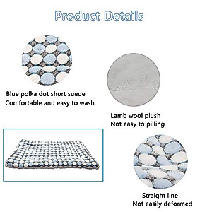 Bunny Warm Bed Mat Soft 20.1"x12.2" Hamster Plush Pad Small Animal Winter Sleep Bedding Mat Washable Bed House Nest Accessories for Bunny Hamster Guinea Pig Squirrel Hedgehog Chinchilla(2pcs)